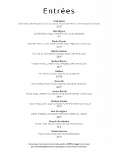 Menu | Augusto's Cuisine